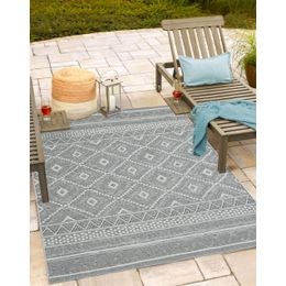 Teppich the carpet, B:120cm H:1mm L:160cm, grau, Polypropylen, Flur, Teppiche, "Calgary", moderner robuster In und Outdoor Teppich