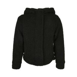 Urban Classics M&auml;dchen Winterjacke "Urban Classics Damen Girls Short Sherpa Jacket"schwarz, Gr. 110, unifarben, 100% Polyester, Jacken