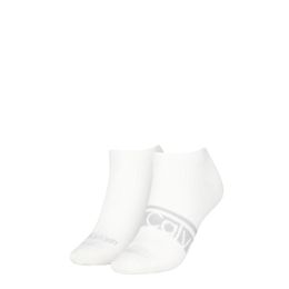 Calvin Klein Damen Sneakersocken "CK WOMEN SNEAKER LOGO STRIPE"wei&szlig;, Baumwollmischung, Socken, mit Logoschriftzug, Cotton-Mix