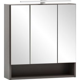 Spiegelschrank Welltime, B:60cm H:64cm T:20cm, grau, Holzwerkstoff, Badezimmer, Schr&auml;nke, "Stubach", Breite 60 cm