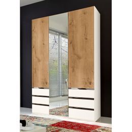 Kleiderschrank wimex, B:150cm H:236cm T:58cm, wei&szlig;, Schlafzimmer, Schr&auml;nke, "Level by fresh to go", mit Spiegelt&uuml;ren und Schubladen