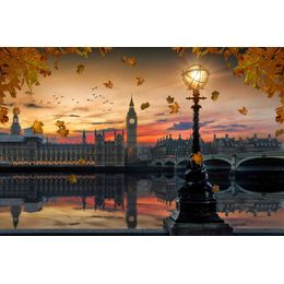 papermoon Fototapete "London", B/L: 3,5m x 2,6m, Bahnen: 7 Stk., bunt, Schlafzimmer, Tapeten