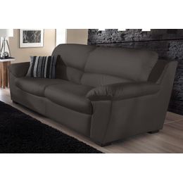 2,5-Sitzer COTTA, B:183cm H:87cm T:89cm, braun, Luxus-Microfaser aus 100% Polyester;NaturLEDER (echtes Rindsleder), Sofas, "Dani"