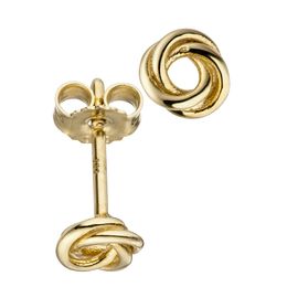 Jobo Damen Paar Ohrstecker "Ohrringe verschlungen", Gelbgold 333, gold, Gelbgold 333, Ohrringe, 333 Gold