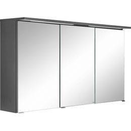 Spiegelschrank Welltime, B:120cm H:66cm T:20cm, grau, Holzwerkstoff, Badezimmer, Schr&auml;nke, "Linares"