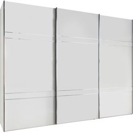 Schwebet&uuml;renschrank Wiemann, B:295,2cm H:217cm T:67cm, wei&szlig;, Schr&auml;nke, "Rialto", hochwertige Glasfront mit Querriegeln