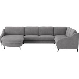 Sit & More Wohnlandschaft SIT & MORE, B:372cm H:90cm T:227cm, grau, 95% Polyester, 10% Polyamid, Sofas, "Soul U-Form", wahlweise mit Bettfunktion und Schubkasten