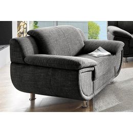 Sessel Trendmanufaktur, B:121cm H:85cm T:94cm, grau, NaturLEDER (echtes Rindsleder);Microfaser PRIMABELLE (100% Polyester);Kunstleder
