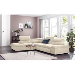Ecksofa Home Affaire, B:272cm H:73cm T:226cm, beige, 90% Polyester, 10% Polyamid;Luxus-Microfaser weich (9)0% Polyester / 10%
