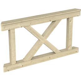Skan Holz Br&uuml;stungsgel&auml;nder SKANHOLZ, H:84cm L:150cm, beige, Gel&auml;nder, "Andreaskreuz"