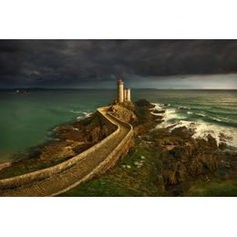 papermoon Fototapete "Photo-Art KRZYSZTOF BROWKO, REGEN KOMMT", B/L: 3,5m x 2,6m, Bahnen: 7 Stk., bunt, Schlafzimmer, Tapeten