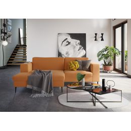 Ecksofa DOMO collection, B:244cm H:83cm T:173cm, orange, Wohnzimmer, Sofas, "Modica kompakt und elegant, Breite 244, L-Form", moderne Optik mit