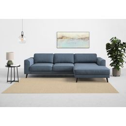 Ecksofa Trendmanufaktur, B:280cm H:85cm T:167cm, blau, 100% Polyester, Wohnzimmer, Sofas, "Lumber Jack, elegantes Designsofa, zeitlos modern, hoher