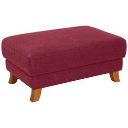 Hocker Home Affaire, B:101cm H:48cm T:66cm, rot, Struktur weich ( 97% Polyester, 3% Baumwolle);Luxus-Microfaser ALTARA NUBUCKr (100%
