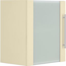 Wiho-K&uuml;chen Glash&auml;ngeschrank WIHO K&Uuml;CHEN, B:50cm H:56,5cm T:35cm, beige, K&uuml;che, Schr&auml;nke, "Unna", Front mit Glaseinsatz