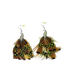 Collezione Alessandro Earrings 'Pfau' female Green size One Size