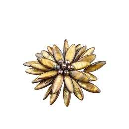 Collezione Alessandro Brooch 'Fiore' female Brown size One Size