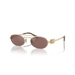 Miu Miu Sunglasses 'Miu Miu Occhiali da Sole MU54ZS ZVN70D Oro/Marrone Donna' female Gold size 53