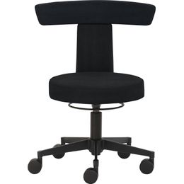 mayer Sitzm&ouml;bel Arbeitshocker MAYER SITZM&Ouml;BEL, B:54cm H:90cm T:56cm, schwarz, 100% post-consumer recyceltes Polyester, Hocker, "Funktionshocker myDUO", besonders