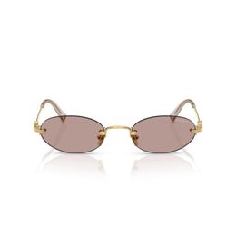 Miu Miu Sunglasses 'Occhiali da Sole MUA54S 5AK20I Oro/Viola Chiaro Marrone Donna' female Gold size 51