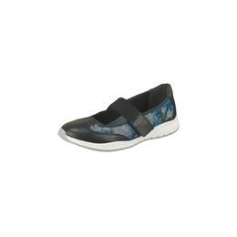 Damen Ballerina "Genesia", Lei by tessamino, Gr. 40, blau, Leder, Schuhe, mit Funktionsgummizug
