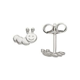 Jobo Damen Paar Ohrstecker "Raupe", Silber 925 (Sterlingsilber), silber, Silber 925 (Sterlingsilber), Ohrringe, 925 Silber