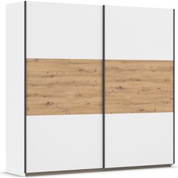 Schwebet&uuml;renschrank Rauch, B:218cm H:210cm T:59cm, wei&szlig;, Holzwerkstoff, Schr&auml;nke, "Kleiderschrank Schrank Garderobe Garderobenschrank W&auml;scheschrank
