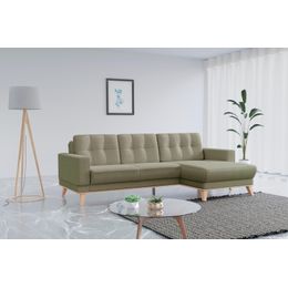 Sit & More Ecksofa SIT & MORE, B:279cm H:90cm T:167cm, gr&uuml;n, 100% PES, Wohnzimmer, Sofas, "Lavida L-Form", wahlweise mit Kippfunktion und Bettkasten