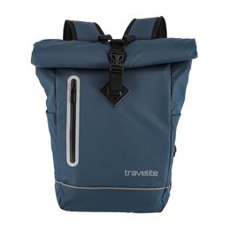 Travelite Damen Freizeitrucksack "BASICS Roll-Up Rucksack Plane", blau, Polyester, unifarben mit Farbeins&auml;tzen, Rucks&auml;cke, Wanderrucksack