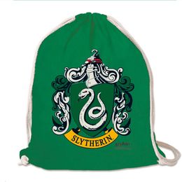 logoshirt Damen Kulturbeutel "Turnbeutel Harry Potter - Slytherin", gr&uuml;n, Baumwolle, bedruckt, Taschen, mit Slytherin-Wappen