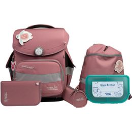 School-Mood Kinder Schulranzen "Timeless Pro", rosa, Polyester, Rucks&auml;cke