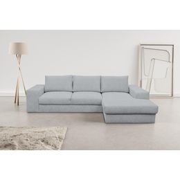 Ecksofa WERK2, B:280cm H:86cm T:190cm, grau, 100% Polyester, Wohnzimmer, Sofas, "Rozzana Design Ecksofa mit hohem Komfort, zeitlos & elegant,