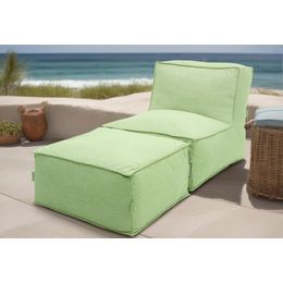 Sofaelement DOMO collection, B:75cm H:73cm T:115cm, gr&uuml;n, 100% Olefin, Polsterelemente, "Fiu: einfach aufblasbar, f&uuml;r Camping, Garten, Terrasse,