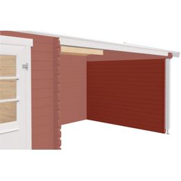 Gartenhaus-Seitenwand Lasita Maja, B:282,2cm H:182,4cm, rot, Holzwerkstoff, Gartenhaus-Seitenw&auml;nde, Seitenwand 28mm, Grundmass 2950x1824, Schwedenrot