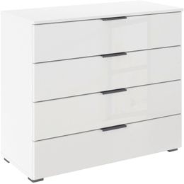 OTTO home "Sideboard Schubladenkommode Schubladenkommode AGORDO mit Glasfront" in zwei Griff-Farben, Breite 80 cm, vier gro&szlig;e und ger&auml;umige