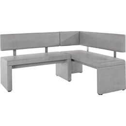 Eckbank OTTO HOME, B:170cm H:90cm T:140cm, grau, Holzwerkstoff, Massivholz, Esszimmer, Sitzb&auml;nke, "Charissa", in 3 Gr&ouml;&szlig;en, verschiedene Qualit&auml;ten