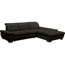 Ecksofa Alina, B:297cm H:90cm T:204cm, schwarz, Wohnzimmer, Sofas, "Salima", Inklusive R&uuml;ckenlehnenverstellung