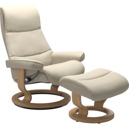 Fu&szlig;hocker stressless, B:57cm H:40cm T:47cm, beige, Leder BATICK: BATICK ist ein leicht korrigiertes, durchgef&auml;rbtes und genarbtes M&ouml;belleder, bei dem