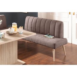 Sitzbank, B:182cm H:92cm T:68cm, braun, exxpo - SOFA FASHION, Struktur: Webvelour, 100% Polyester, Esszimmer, Sitzb&auml;nke, "Costa, moderne