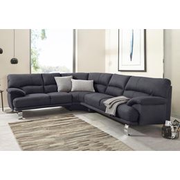 Ecksofa Trendmanufaktur, B:280cm H:87cm T:240cm, grau, Microfaser Vintage (100% Polyester);Struktur (100% Polyester);Struktur fein (100% Polyester),