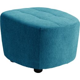 Fu&szlig;hocker Alina, B:54cm H:41cm T:57cm, blau, Struktur fein XBO 100% Polyester), Garten, Hocker, "Yuri", Passend zu Sessel Yuri