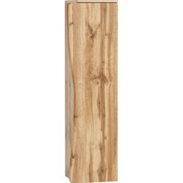 Midischrank Welltime, B:30cm H:130cm T:35cm, braun, MDF, Badezimmer, Schr&auml;nke, "Stubach", T&uuml;r mit Baumkante