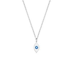 Elli Damen Kette mit Anh&auml;nger "Erbskette Evil Eye Symbol Emaille 925er Silber", 45, ohne Stein, Silber 925 (Sterlingsilber), L: 45, silber, Silber