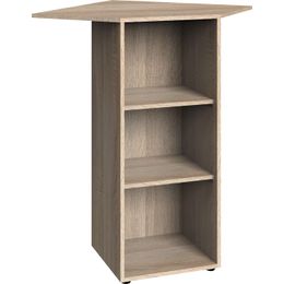 Eckregal wimex, B:66cm H:98cm T:40cm, braun, Holzwerkstoff, Wohnzimmer, Regale, "Multiraumkonzept", planbar und erweiterbar