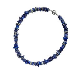 Jobo Damen Kette ohne Anh&auml;nger, Metall, L: 44, blau, Metall, Halsketten, mit Lapislazuli 44 cm