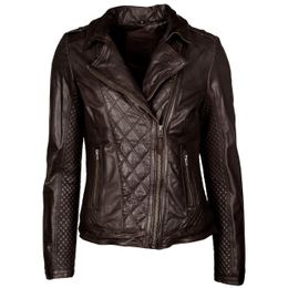 Mustang Damen Lederjacke "Chira", braun, Gr. S, Obermaterial: 100% Ziegenleder; Futter: 100% Baumwolle; &Auml;rmelfutter: 100% Polyester; F&uuml;llmaterial: