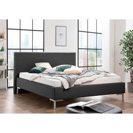 Polsterbett Maintal, B:198cm H:102cm L:210cm, grau, Betten, Bettseiten zerlegt, ohne Bettkasten