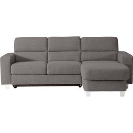 Ecksofa Alina, B:281cm H:90cm T:167cm, grau, Struktur TTA (100% Polyester), Wohnzimmer, Sofas, "Ilana", wahlweise mit Bettfunktion und Stauraum
