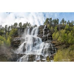 papermoon Fototapete "Wasserfall", B/L: 3,5m x 2,6m, Bahnen: 7 Stk., bunt, Schlafzimmer, Tapeten