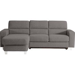 Ecksofa Alina, B:281cm H:90cm T:167cm, grau, Struktur TTA (100% Polyester), Wohnzimmer, Sofas, "Ilana", wahlweise mit Bettfunktion und Stauraum